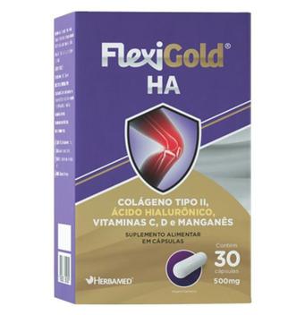 FlexiGold HA 30 Cápsulas Herbamed - Colágeno - Magazine Luiza