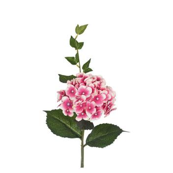 Flor Hortênsia Rosa Artificial Permanente 73cm Grillo - Flores ...