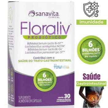 Floraliv Probiótico Gastrointestinal Sanavita 30 cápsulas ...