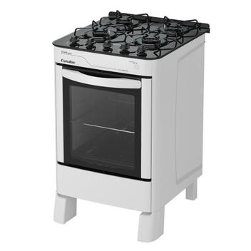 Fogão 4 Bocas Esmaltec Agata Glass com Acendimento Automático Branco ...