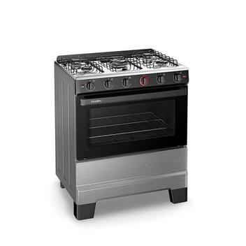 Fogão a Gás Mesa Inox Super Chama Forno 84L Limpa Fácil e Acendimento Automático IDEAL Super ...