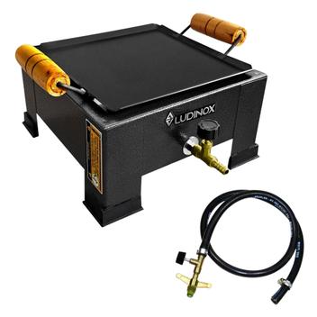 Fogão Camping Mesa 1 Boca 20x20 Alta Pressão Com Chapa . KIT GÁS ...