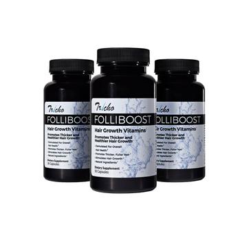 Folliboost Tricho: Vitaminas para Crescimento Capilar com Biotina ...
