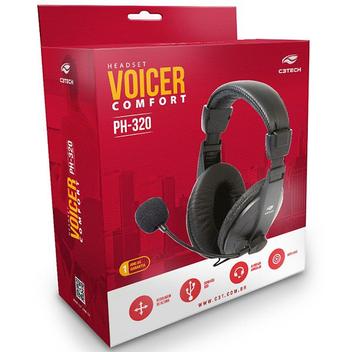 Fone com Microfone USB Voicer Comfort PH-320BK C3 TECH - C3TECH ...
