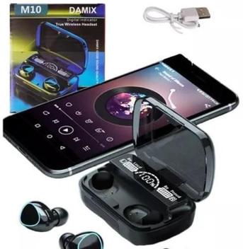 Fone de ouvido bluetooth M10 v5.3 - À prova d'água - Damix - Headset ...