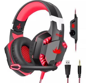 Fone de Ouvido Gamer Headset Knup KP-455A com LED e Microfone - Headset ...