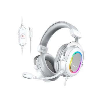 Fone de Ouvido Gaming Fifine Ampligame H6 7.1 RGB Branco - Headphone com Fio - Magazine Luiza