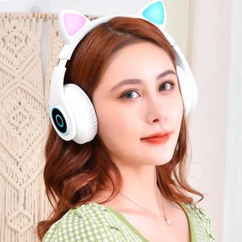 Fone De Ouvido Headphone Sem Fio com Orelha De Gato - Dawn F. - Fone de ...
