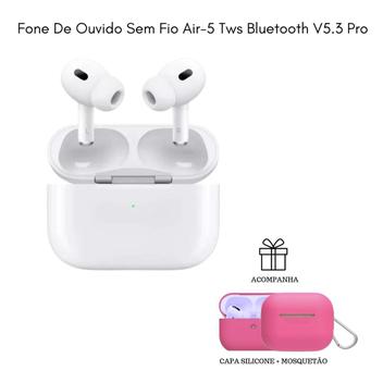 Fone De Ouvido Sem Fio Air-5 Tws Bluetooth V5.3 Pro Branco Universal Android e iOS - khostar ...