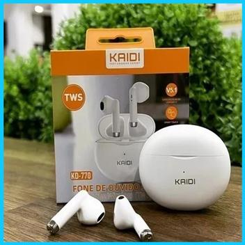 Fone de Ouvido Sem Fio Kaidi TWS Bluetooth 5.0 Smart Touch KD-770 Preto ...