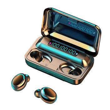 Fone De Ouvido TWS F9-5 Bluetooth Intra-Auricular Caixa Carregamento ...