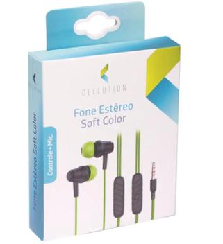 Fone estereo soft color - verde - CELLUTION - Fone de Ouvido com Fio ...
