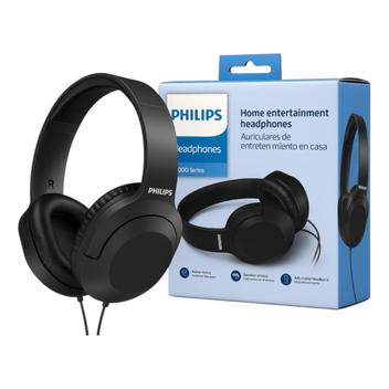 Fone Philips Over Ear TAH2005BK P2 3.5mm Preto Som Estéreo, Conforto ...