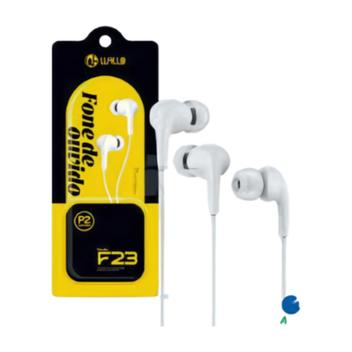 Fone Wallo F23 c/fio p2 cor Branco - Fone de Ouvido com Fio - Magazine ...