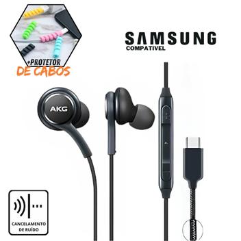 Fones Com Microfone Fone de Ouvido Compativel Samsung Intra Auricular ...