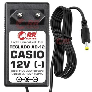 Fonte 12V Ad-12 Para Teclado Casio Cps-50 Cps-7 Cps-700 720 - Rrfontes ...