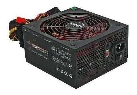 Fonte Atx 600w Reais Gamer Ultra Silenciosa Pc Led Bivolt - knup ...