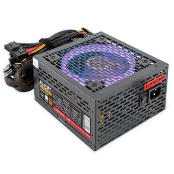 Fonte atx 600w real evus evg600 rgb 80 plus bronze pfc ativo preta c ...