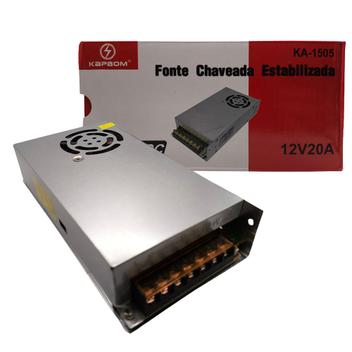 Fonte Chaveada Estabilizada, Potência 12V, 20A, 240W, Kapbom, AC-DC, KA ...