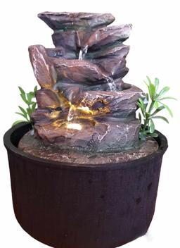 Fonte De Agua Cascata Pedra Decoração De Mesa Bivolt - Althea Arte ...