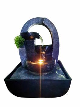 Fonte De Agua Jarro Cascata Decoração De Mesa Garden Relax Bivolt ...