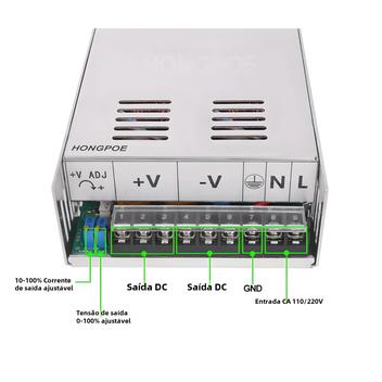 Fonte de Alimentação Ajustável AC/DC - 500W a 1500W (0-200V) - Fonte de ...