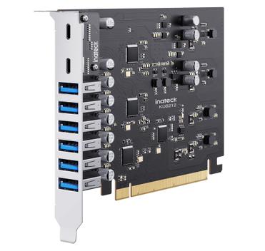 Fonte de alimentação Placa USB PCIe Inateck KU8212 8 portas USB - Hub ...