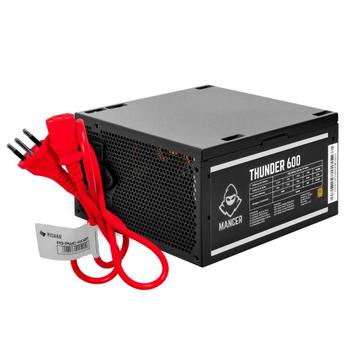 FONTE MANCER THUNDER 600W, 80 PLUS BRONZE, MCR-THR600-BL01-OEM + Cabo ...