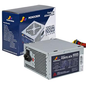 Fonte para Computador ATX 200W Desktop Ventoinha 12cm 140x150x86mm Não ...