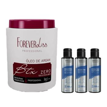 Forever Liss Botox Argan 900g + Wess Kit Nano Sel. 50ml - FOREVER/WESS ...