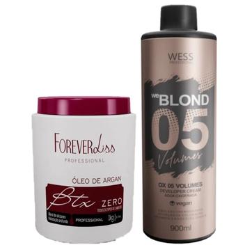 Forever Liss Botox Argan 900g + Wess OX 5 Vol. 900ml - FOREVER/WESS ...