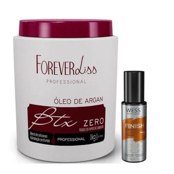 Forever Liss Botox Capilar Argan Oil900g + Wess Finish 50ml - FOREVER ...