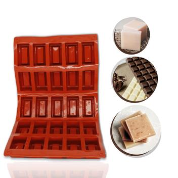 Forma 25 molde silicone quadradinho chocolate bombom pascoa - 123 UTIL ...