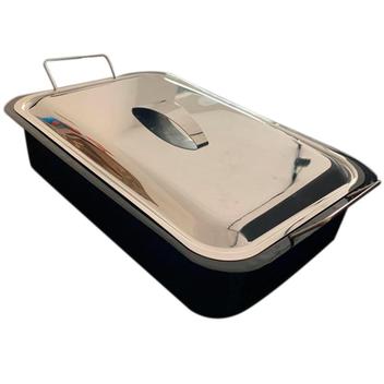 Forma Assadeira Com Grelha Esmaltada + Tampa Aço Inox Forno - Forma ...