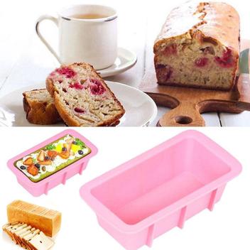 Forma de Bolo Silicone Retangular Antiaderente 23,5x13x5 cm - SK ...
