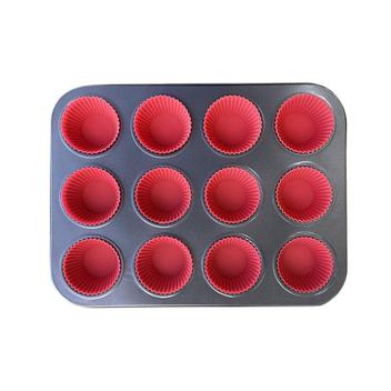 Forma de Cupcake Aço Carbono 35cm + Forma Silicone - CLASS HOME ...