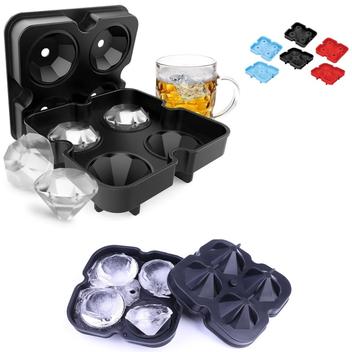 Forma de Gelo Silicone Diamante Molde Gelo Molecular Para Drinks ...