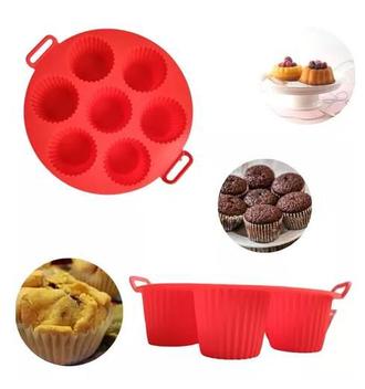 Forma de Silicone CupCake Muffins e Bolinhos 20 Cm Antiaderente Air ...