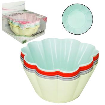 Forma De Silicone Flor Para Cupcake Colors Com 6 Pecas 7,5X3Cm - COSY ...