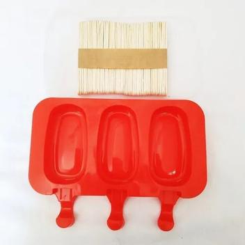 Forma De Sorvete Material Silicone Para Picolé Formato Normal Lisa Com ...