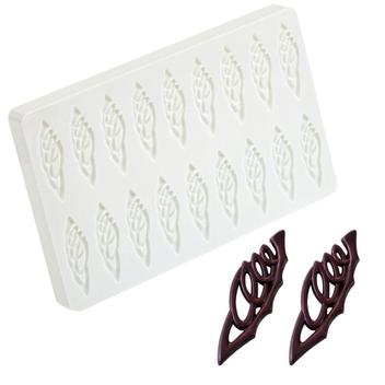 Forma Folha de Chocolate Profissional Confeitaria Martellato - Forma de ...