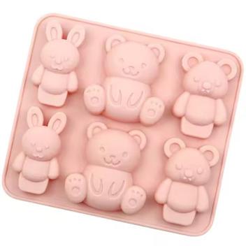 Forma Molde Silicone Urso Ursinho Coelho Chocolate Biscuit - LUYKE ...