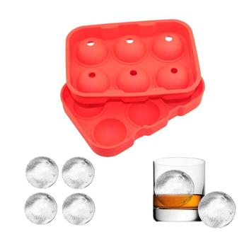 Forma Para Gelo Silicone 6 Esferas Grande Cores - Iepshop - Forma de ...