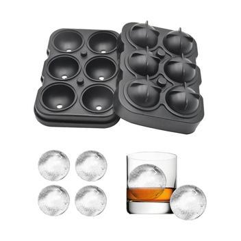 Forma Para Gelo Silicone 6 Esferas Grande Preto - Iepshop - Forma de ...