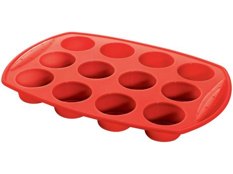 Forma para Muffin Silicone Retangular 12 Cavidades - Formas e ...
