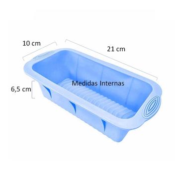 Forma Retangular Em Silicone Para Bolos Pães Doces - ul - Atmx - Formas ...