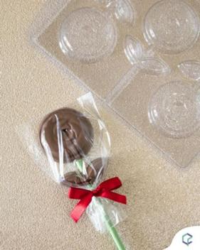 Forma Simples para Chocolate Crystal Forming Rosa com Folhas (3521 ...