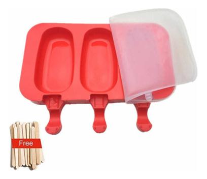 Forma Sorvete Molde Picolé Silicone Tampa Empilhavel Ke Home - Kehome ...