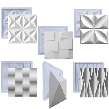Formas Moldes Pra Gesso 3D Cimenticio Abs Plástico Kit Fdg - Materiais ...