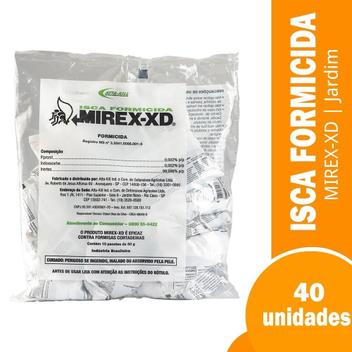 Formicida Isca Mirex-XD para Jardim 50g - 40 Embalagens com 10 Pacotes ...